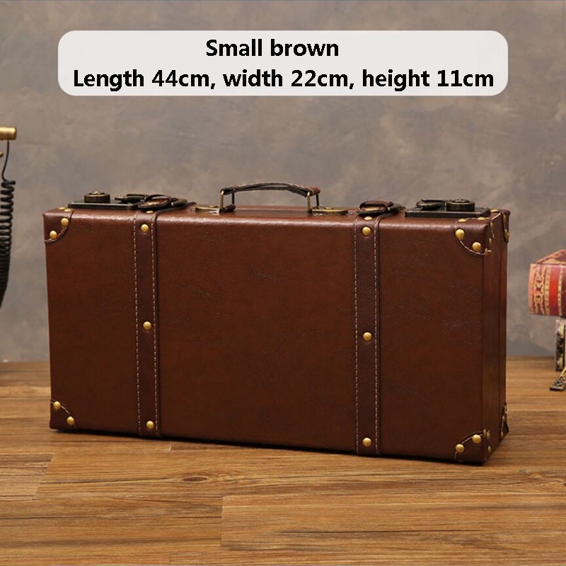 European Style Luxury Vintage Trunk Suitcase Red Travel Leather Luggage ...