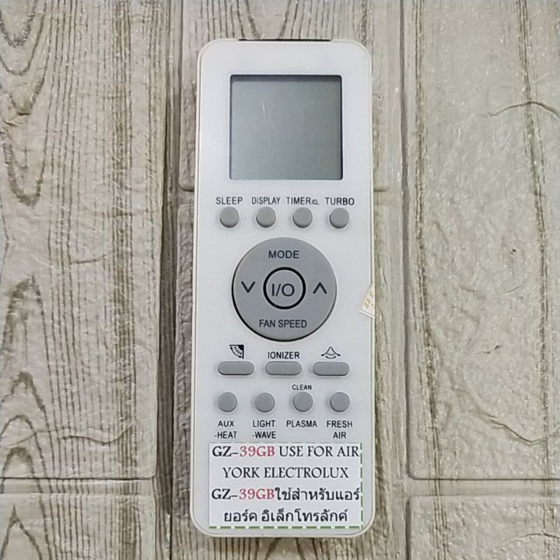รีโมทแอร์ รุ่น GZ-39GB (USE FOR AIR YORK ELECTROLUX) ตามภาพใส่ถ่านใช้งานได้เลย | Shopee Thailand
