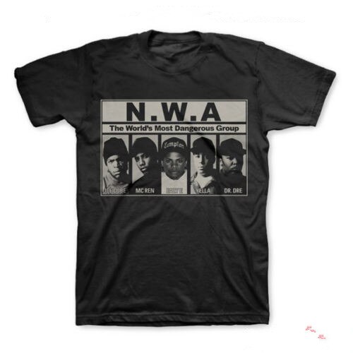 N.W.A NWA เสื้อยืดผู้ชายที่สุดในโลกอันตราย Group พิมพ์ Designs Tops ...