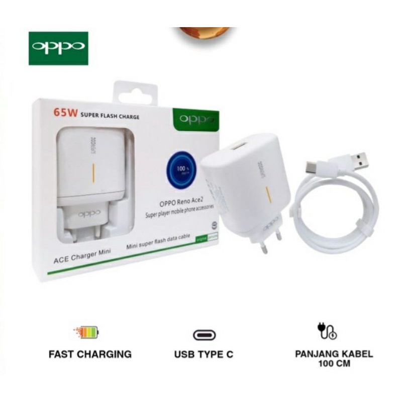 Oppo 65w type C super VOOC Reno AcE 65w สาย usb ข้อมูลชาร์จเร็ว | Shopee Thailand