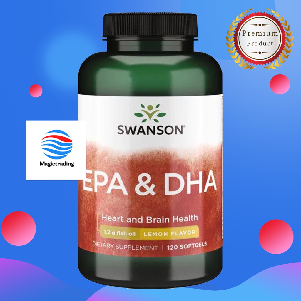 Swanson EFAs EcOmega EPA/DHA Fish Oil / 120 Sgels | Shopee Thailand