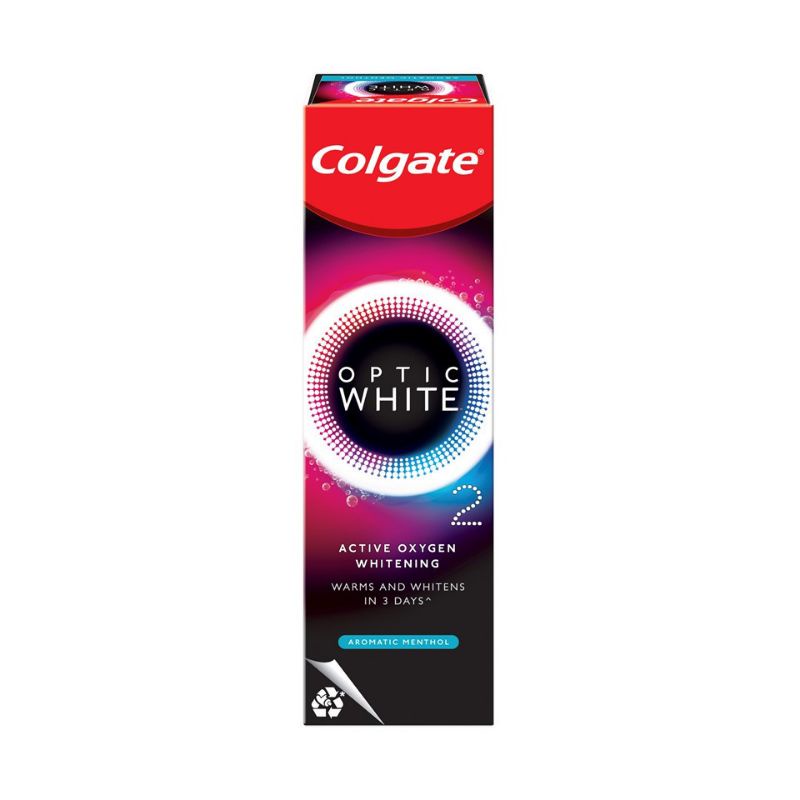 Colgate Optic White O2 Aromatic 85g.ยาสีฟันคอลเกต อ๊อพติคไวท์ โอทู ของ ...