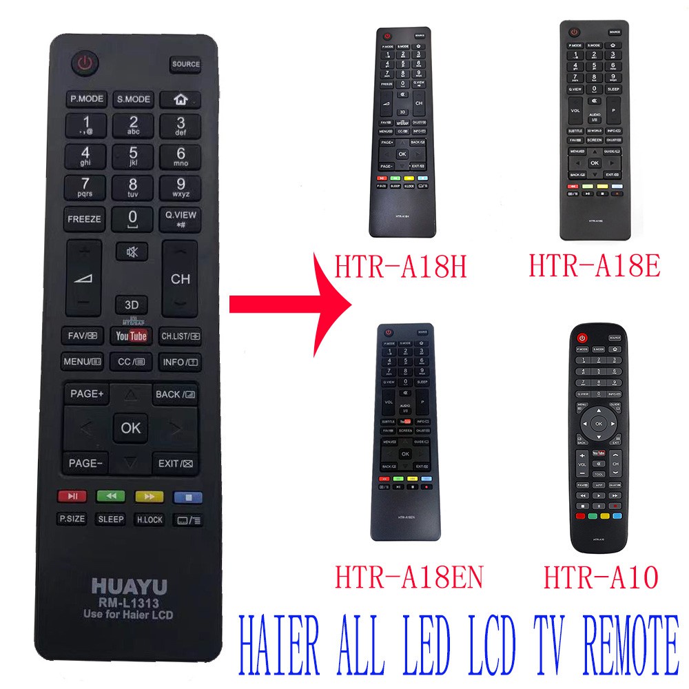 ใหม่ รีโมตคอนโทรลทีวี HTR-A10H RM-L1313 สําหรับ Haier Smart LCD LED TV ...