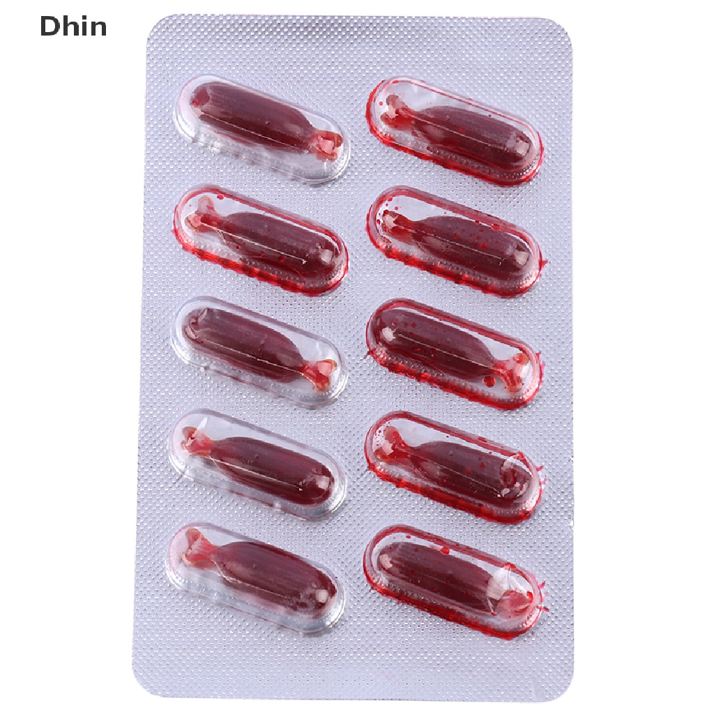 [Dhin] แคปซูลเลือดปลอม ของเล่นน่ากลัว สําหรับวันฮาโลวีน 10 ชิ้น ...