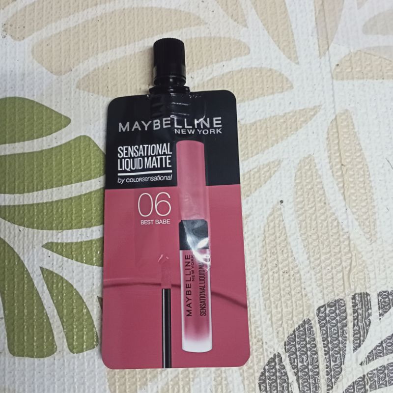 ( 1 ซอง) โฉมใหม่แบบซอง Maybelline Sensational Liquid Matte lip sachet ...