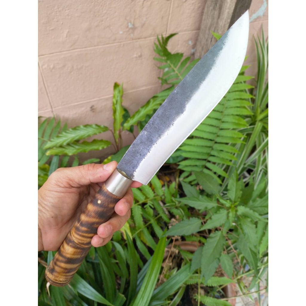 มีดเหน็บ มีดอีเหน็บ อีเหน็บ (E-Nep) มีดแคมป์ มีดเดินป่า ใบ 7.7” Sup9 ตีร้อนชุบแข็ง ผิวไฟ ด้ามไม้ ...