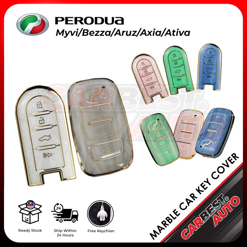 Perodua ATIV MYVI BEZZA AXIA ARUZ หินอ่อนกุญแจรถกรณีรีโมทปลอก Sarung ...