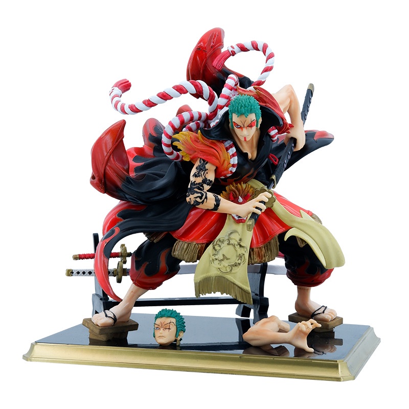 New Anime One Piece Roronoa Zoro Standing Kabuki Sauron Statue Figurine ...