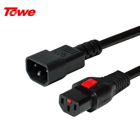 Towe สายเคเบิลต่อขยาย 3 ฟุต AC Power PDU CPU UPS 10A 250V C13 IEC to C14 Plug Connector C14 to ...