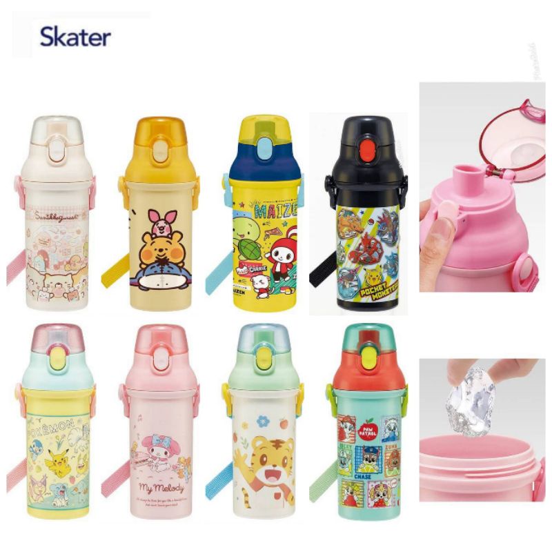 NEW เพิ่มลายปี 2024 Skater - กระติกน้ำยกดื่ม ลายการ์ตูน แบรนด์ Skater แท้ จากญี่ปุ่น ขนาด 480 ml ...