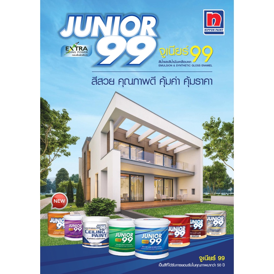Nippon paint Junior 99 Wall Sealer สี รองพื้นปูนใหม่ รองพื้นกันด่าง นิป ...