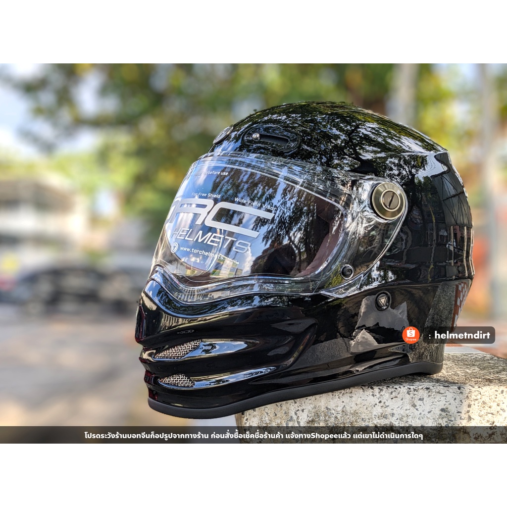 หมวกคลาสสิค TORC T-9 สีดำเงา S M L XL | Shopee Thailand