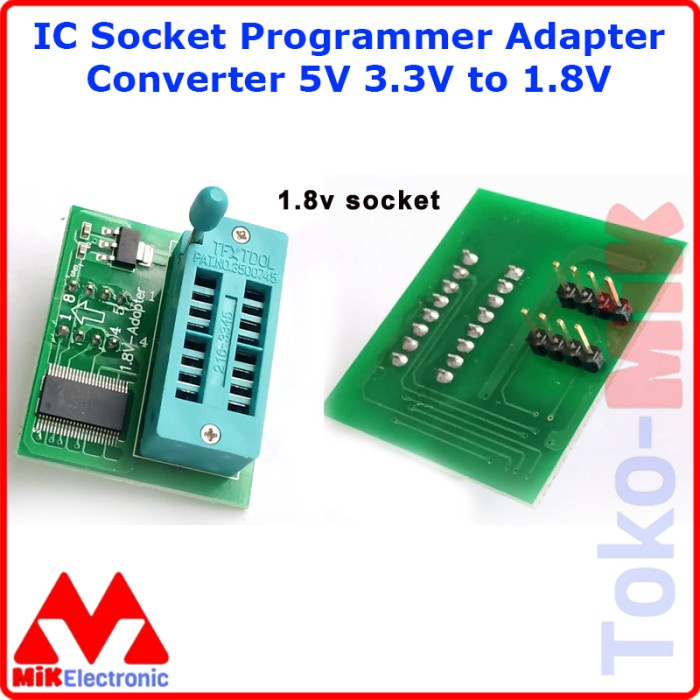Ic SOCKET ADAPTER PROGRAMMER CONVERTER 5V 3.3V ถึง 1.8V แฟลชไบโอส์ ...