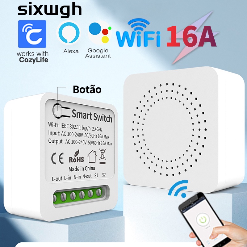 SIXWGH Wifi Mini smart switch สวิตช์อัจฉริยะ wifi รองรับ Alexa google ...