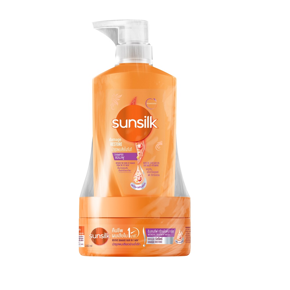 Sunsilk Shampoo+Treatment Damage (350+250)Mlซันซิลแชมพู+ทรีนเม้น สูตร ...