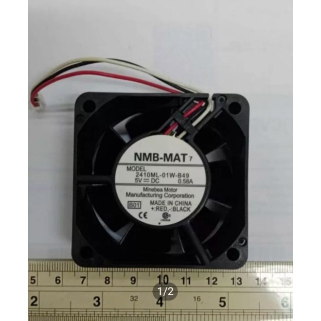 NMB-MAT 2410ML 0.1Wพัดลมระบายความร้อน5VDC-0.58A ขนาด60x60x25 mm 3สาย ...