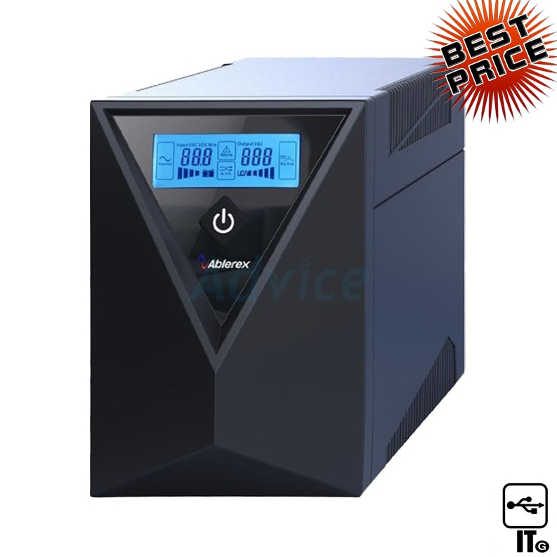 เครื่องสำรองไฟฟ้า UPS 1200VA ABLEREX GR1200 ประกัน 2*0*2 เครื่องสำรอง ...