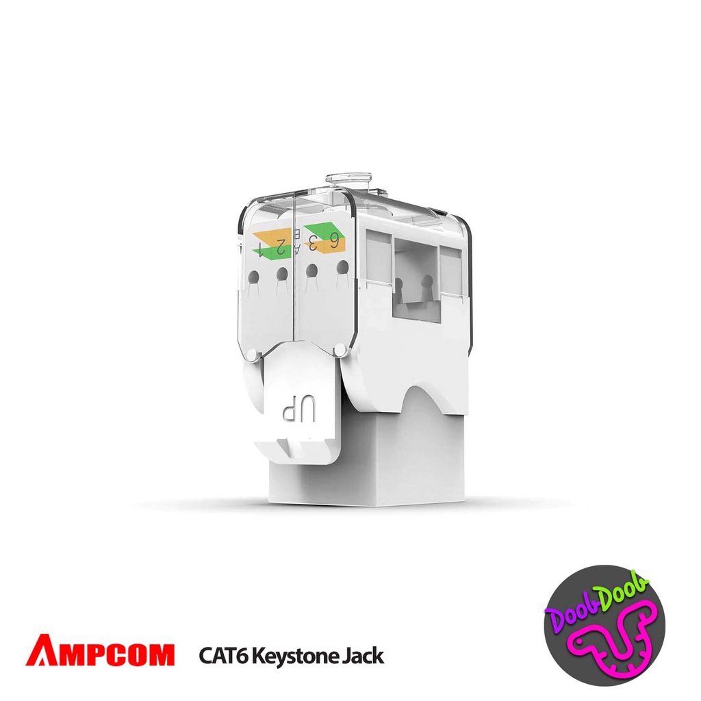 AMPCOM CAT6 Tool-Less RJ45 UTP Keystone Jack | Shopee Thailand