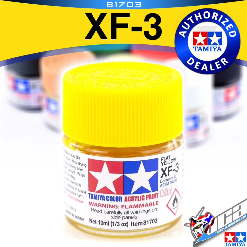 TAMIYA 81703 XF-3 XF3 FLAT YELLOW MATT MATTE สีเหลืองด้าน ACRYLIC PAINT ...