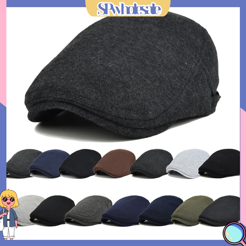 (SPwholesale) Newsboy Peaked Cap Men Golf Driving Flat Hat Warm Travel Outdoors Accessory ...