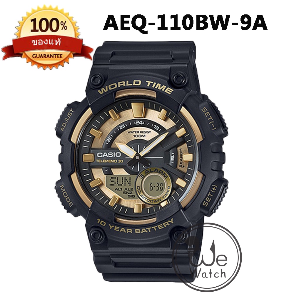 CASIO ของแท้ รุ่น AEQ-110W AEQ-110BW AEQ-100W นาฬิกาผู้ชาย DIGITAL ...