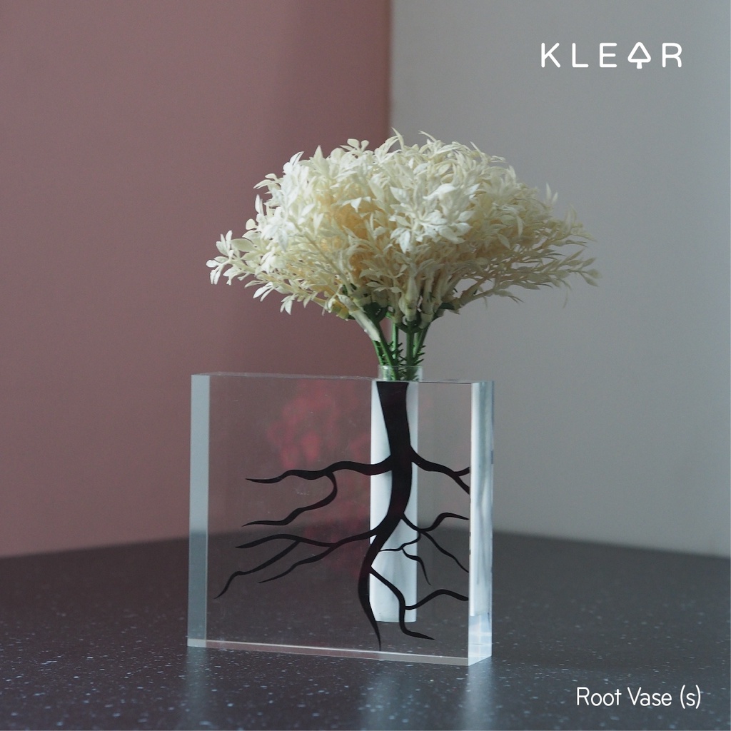 KlearObject Root Vase(S) แจกันดอกไม้ แจกันอะคริลิคใส แจกันอะคริลิค สไตล์มินิมอล มินิมอล แจกัน ...
