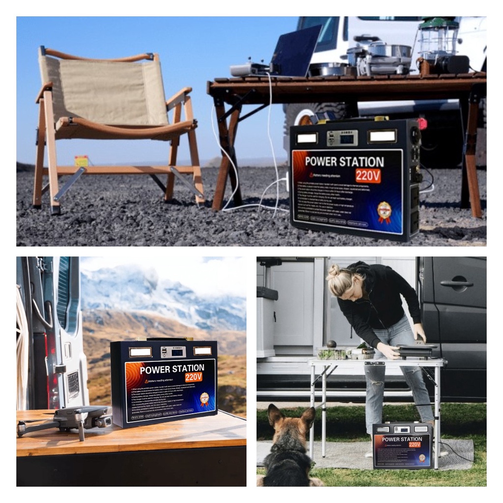 power box power station camping แคมป์ปิ้ง 1200W ไฟสำรองแคมปิ้ง 220V ...