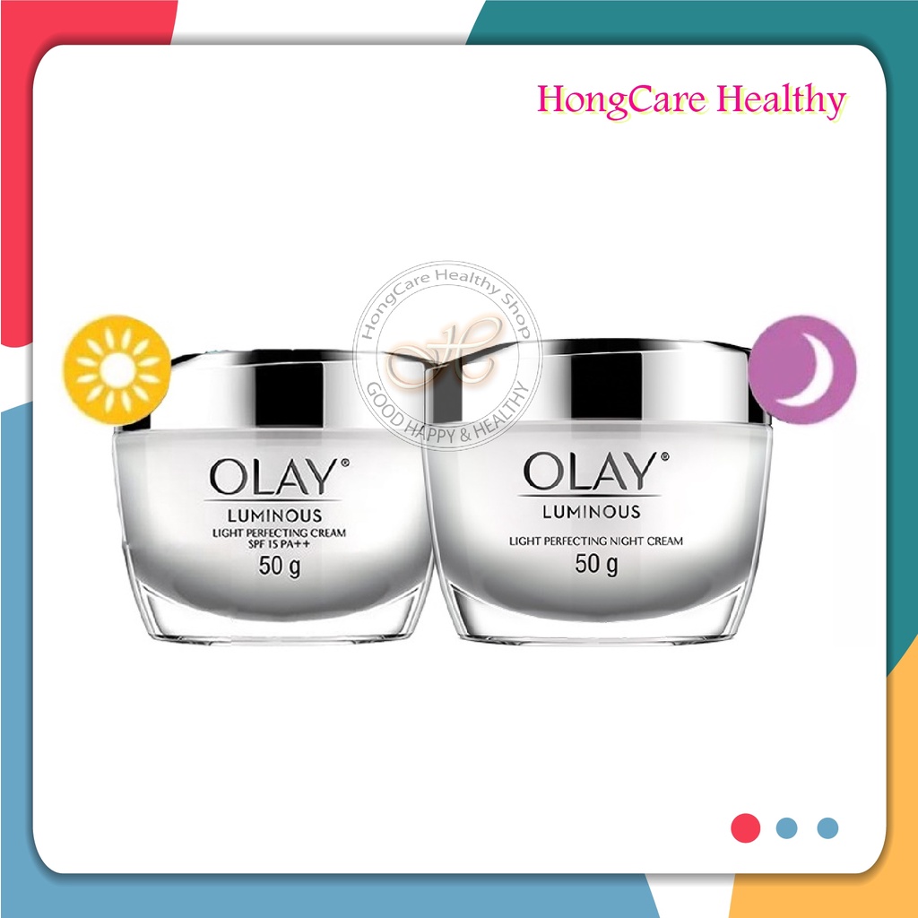[ แพ็คคู่ ] Olay White Luminous Day Cream + Night Cream , โอเลย์ ลูมิ ...