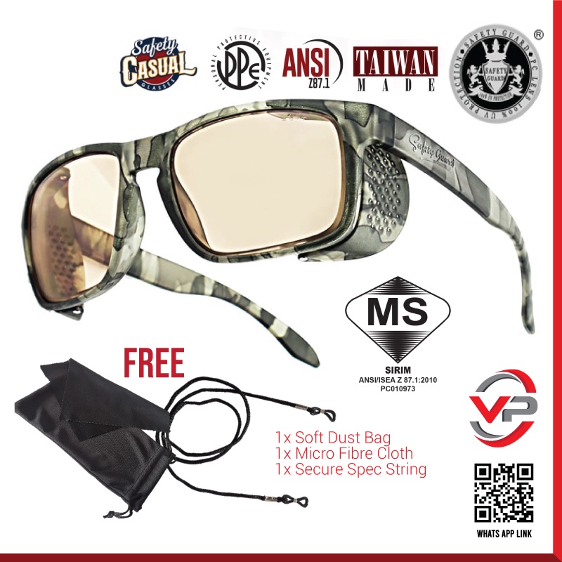 SAFETY GUARD CAMO S-166 CERMIN MATA KERJA SIIMM DOSH SAFETY GLASSES ...