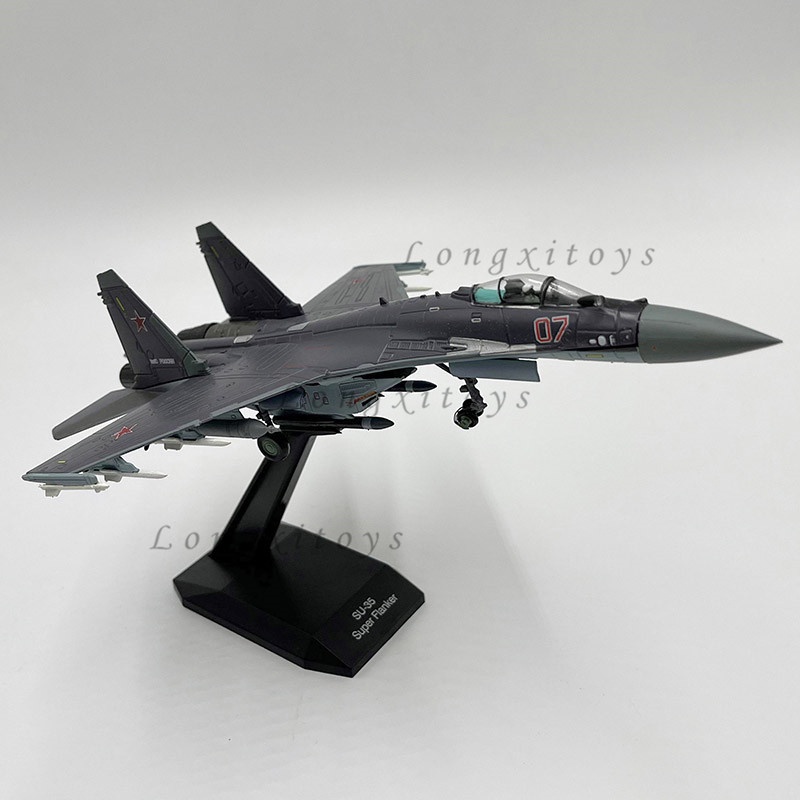 ของเล่นโมเดลเครื่องบินรบ 1:100 Diecast SU-35 Super Flanker Jet Fighter ...