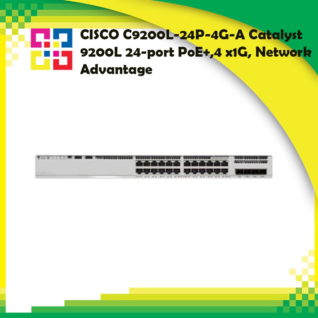 CISCO C9200L-24P-4G-A Catalyst 9200L 24-port PoE+,4 x1G, Network ...