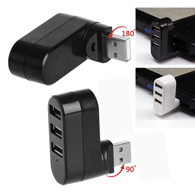 Usb Splitter one-to-three 3 พอร์ต multi-function 90 Rotary Converter 3. ...
