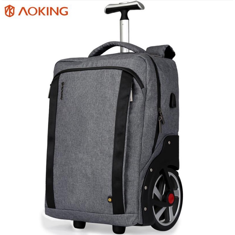 Aoking Men's Trolley Bags Wheels Business Travel Rolling Luggage ...