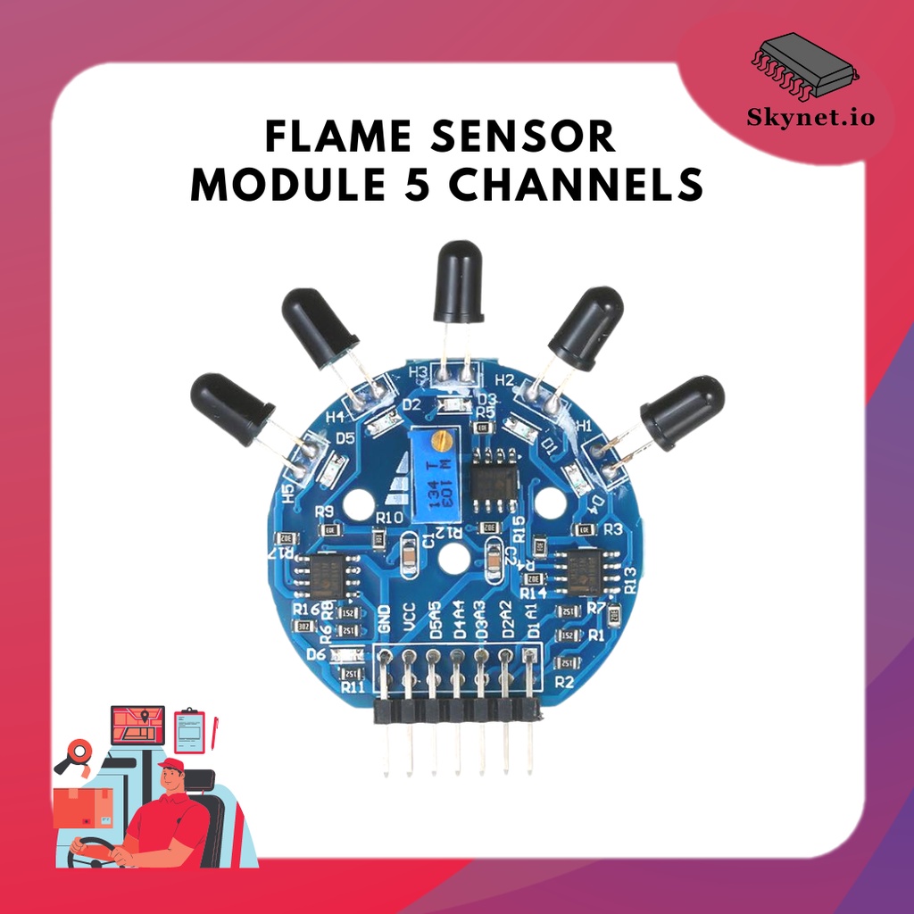 Flame Sensor Module 5 Channels | Shopee Thailand