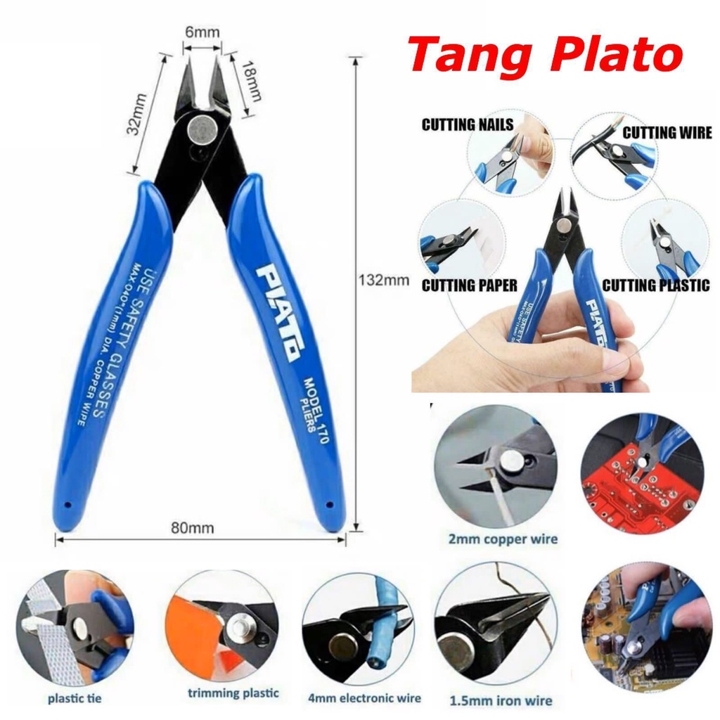 Plato Cutting Pliers 170 เครื่องตัดลวด Nipper Mini Plier / Tank Coil ...