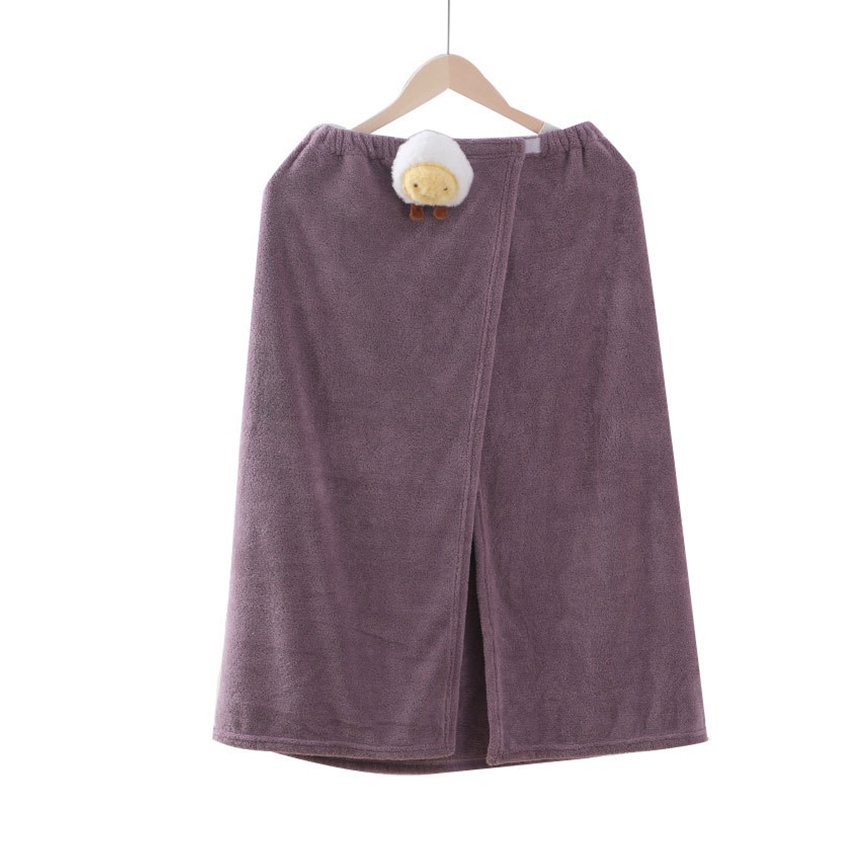 Feiyana ซื้อ1แถม1 ผ้าขนหนูอาบน้ำแถมผ้าคลุมผม มียางยืดและเวลโคร ผ้าหนานุ่ม (ขนาด 85 x 140 ...