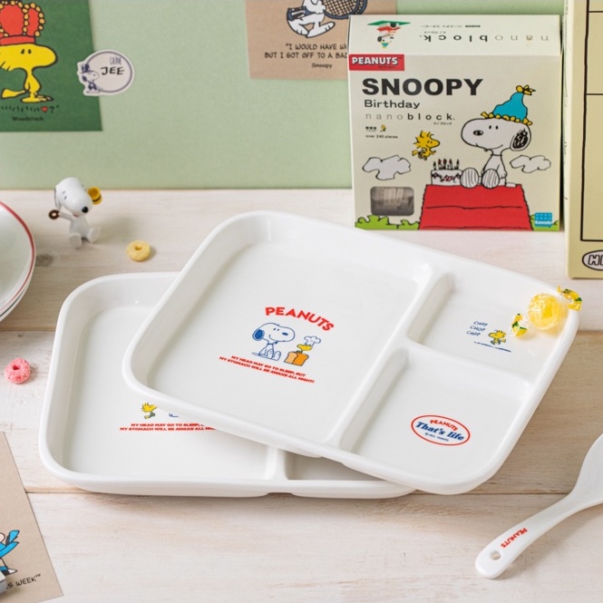 ( พร้อมส่ง ) Peanuts Snoopy Brunch Plate ถาดอาหารสนู้ปปี้ | Shopee Thailand