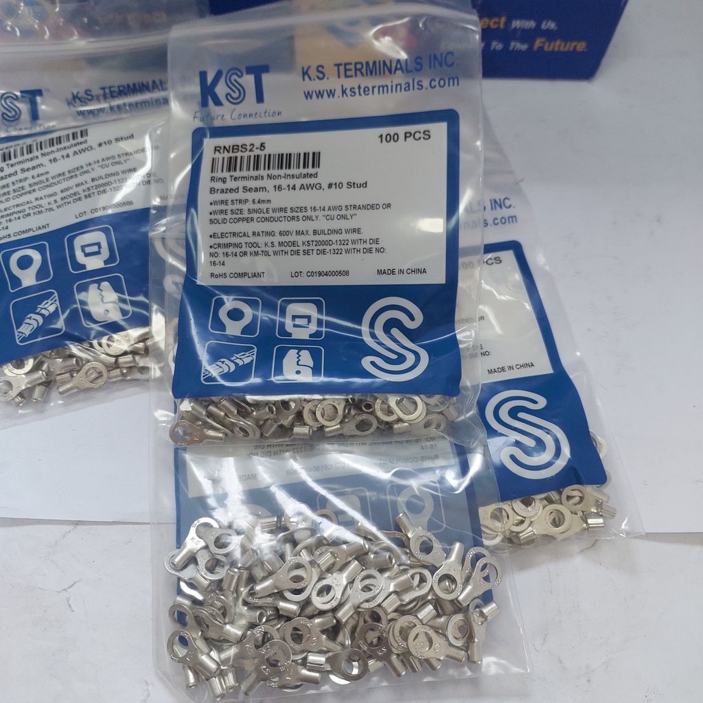 หางปลากลมเปลือย RING TERMINAL NON-INSULATE "KST" *** (ราคาต่อแพ็คค่ะ ...