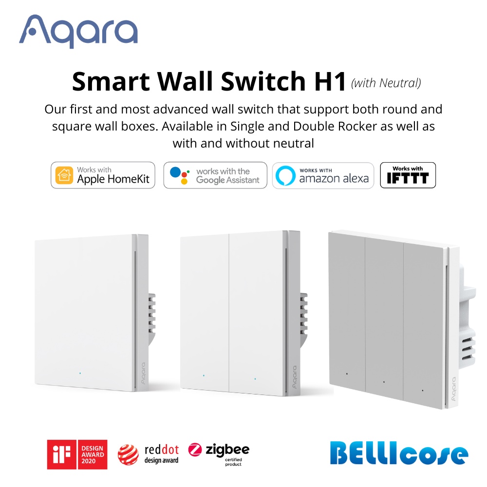 Aqara H1 Smart Wall Switch - พร้อมร้าน Aqara Store เป็นกลาง | Shopee ...