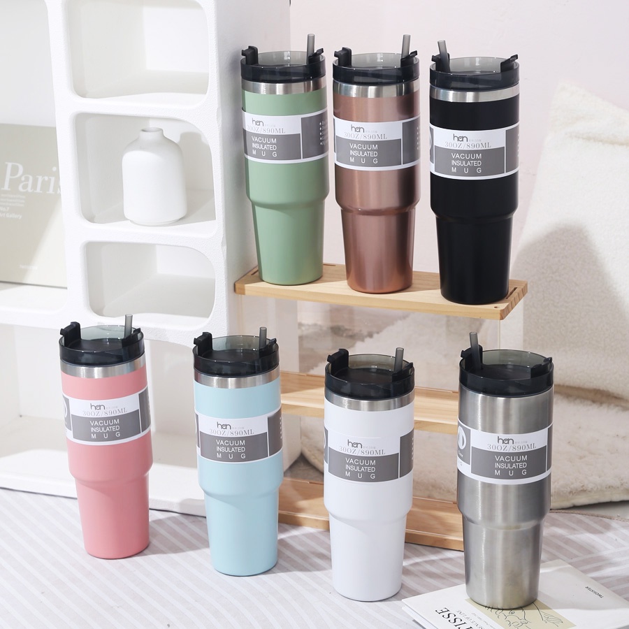 HAN แก้วเก็บความเย็น 30oz 890ml สแตนเลสแท้ รับประกันไอน้ำไม่เกาะแก้ว ขนาด 30ออนซ์ พร้อมส่ง ...