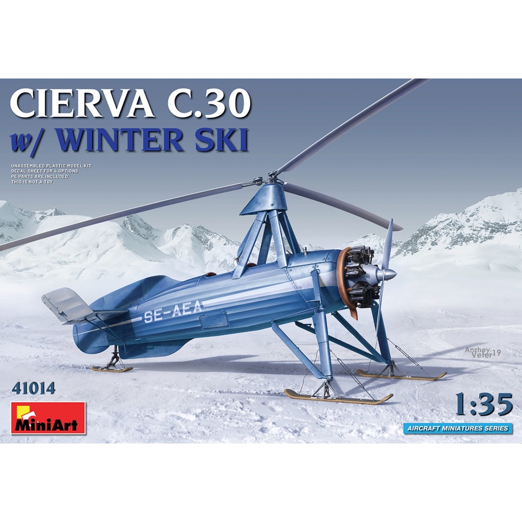 โมเดลสเกลเครื่องบิน Miniart 41014 CIERVA C.30 w/WINTER Ski 1/35 ...