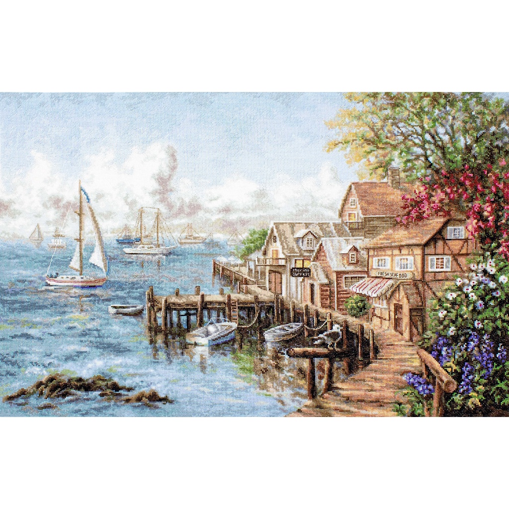 LU-B2405 Mariner's Haven ชุดปักครอสติชลิขสิทธิ์แท้ ครอสติชไม่พิมพ์ลาย ...