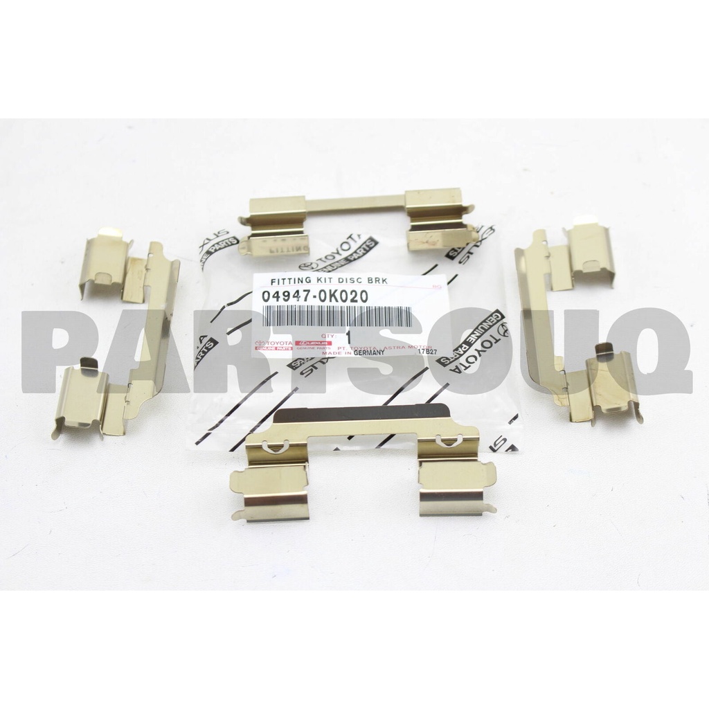 กิ๊บดิสเบรคหน้า Toyota KUN40 INNOVA (04947-0K020) แท้ห้าง Chiraauto ...