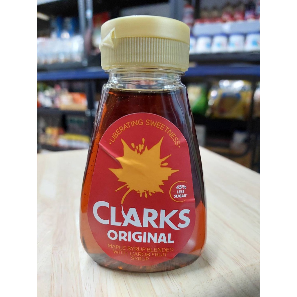 Clarks Original Maple Syrup Blended with Carob Fruit Syrup คลากส์ ออริ ...