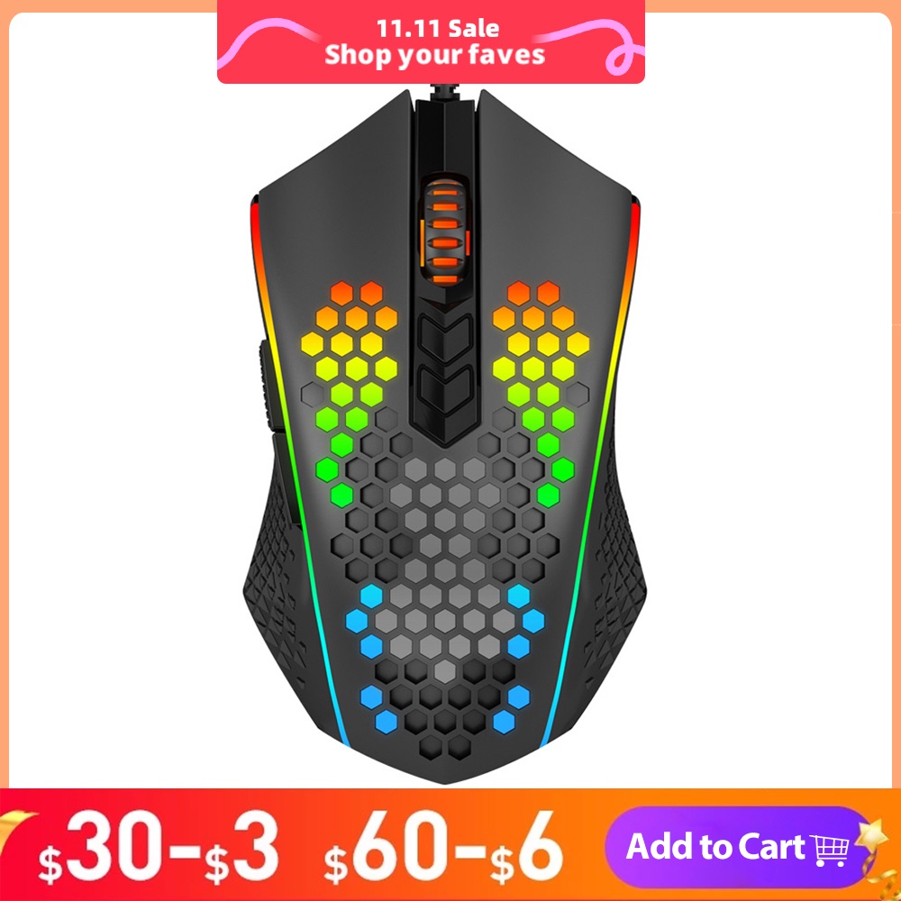 REDRAGON Memeanlion honeycomb M809-K USB wired Lightweight RGB Gaming ...