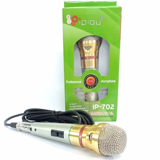 ไมโครโฟน ไมค์ iPlay รุ่น IP-702 ( ต่อสาย ยาว 3.5 เมตร ) ไมโครโฟร ไมค์ร้องเพลง ไมค์ลอย ไมค์โครโฟน ...