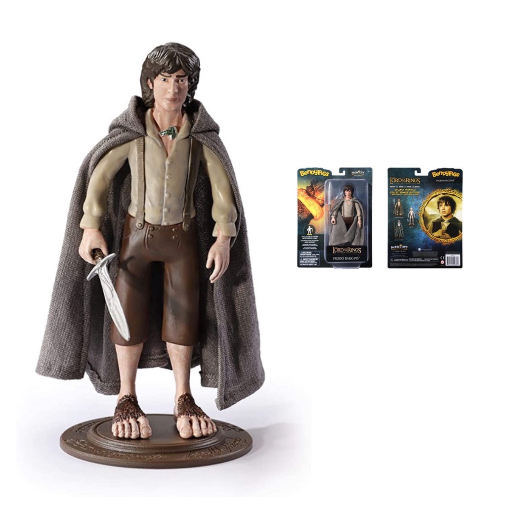 Lord of the Rings Frodo Baggins Bendyfig Action Figure Noble Collection ...