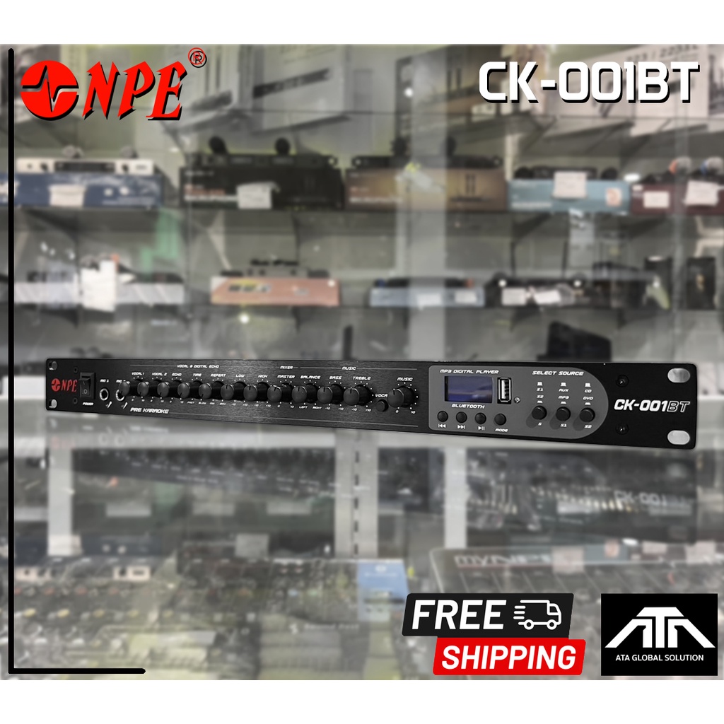 ส่งฟรี NPE CK-001BT ปรีคาราโอเกะ มีช่องเสียบ USB MP3 Player Bluetooth ปรีแอมป์ CK001bt ปรีแอมป์ ...