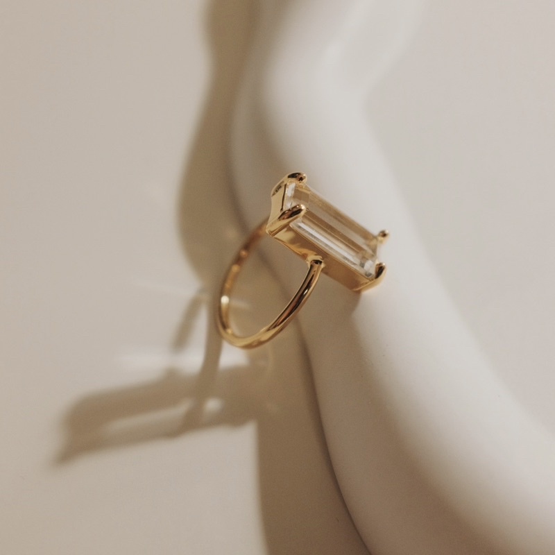 Chic Appeal : BELINA square gem ring | Shopee Thailand