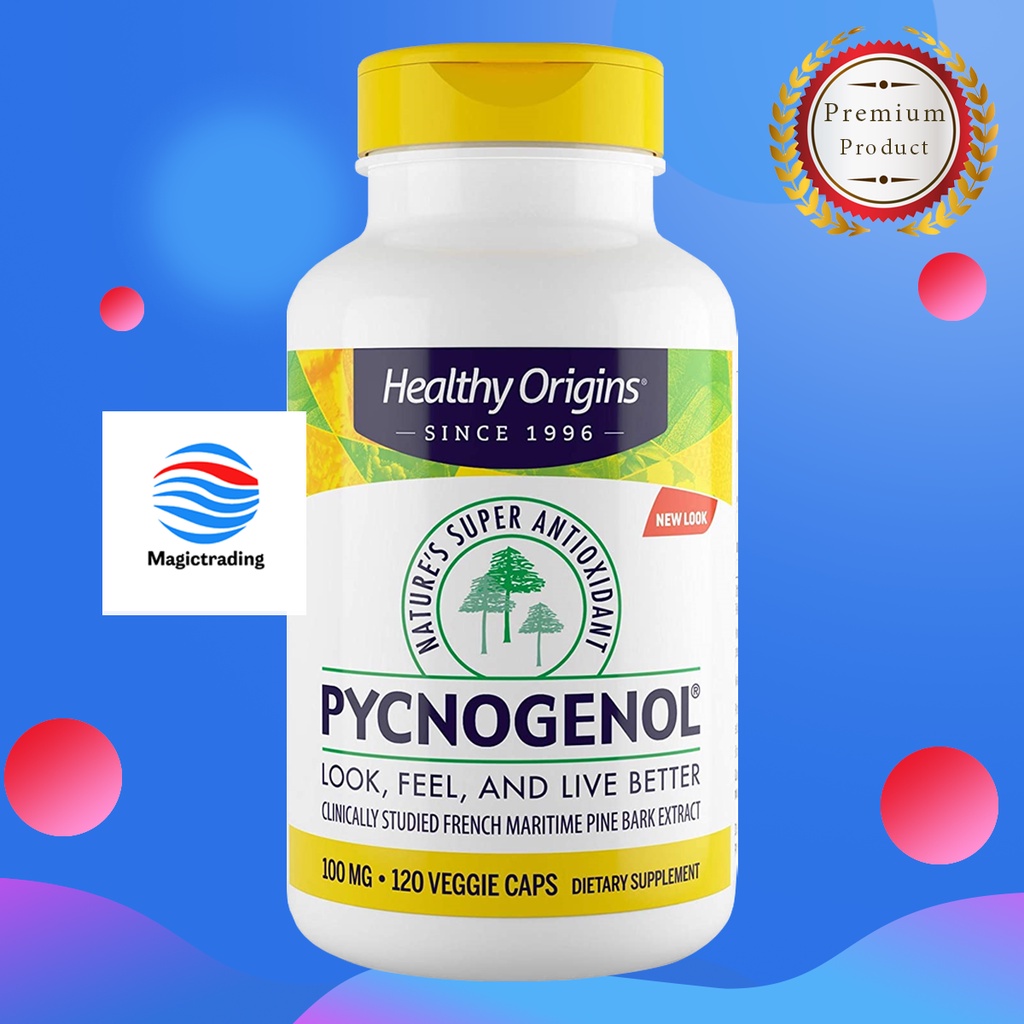 Healthy Origins Pycnogenol 100 mg. / 120 Veggie Caps | Shopee Thailand